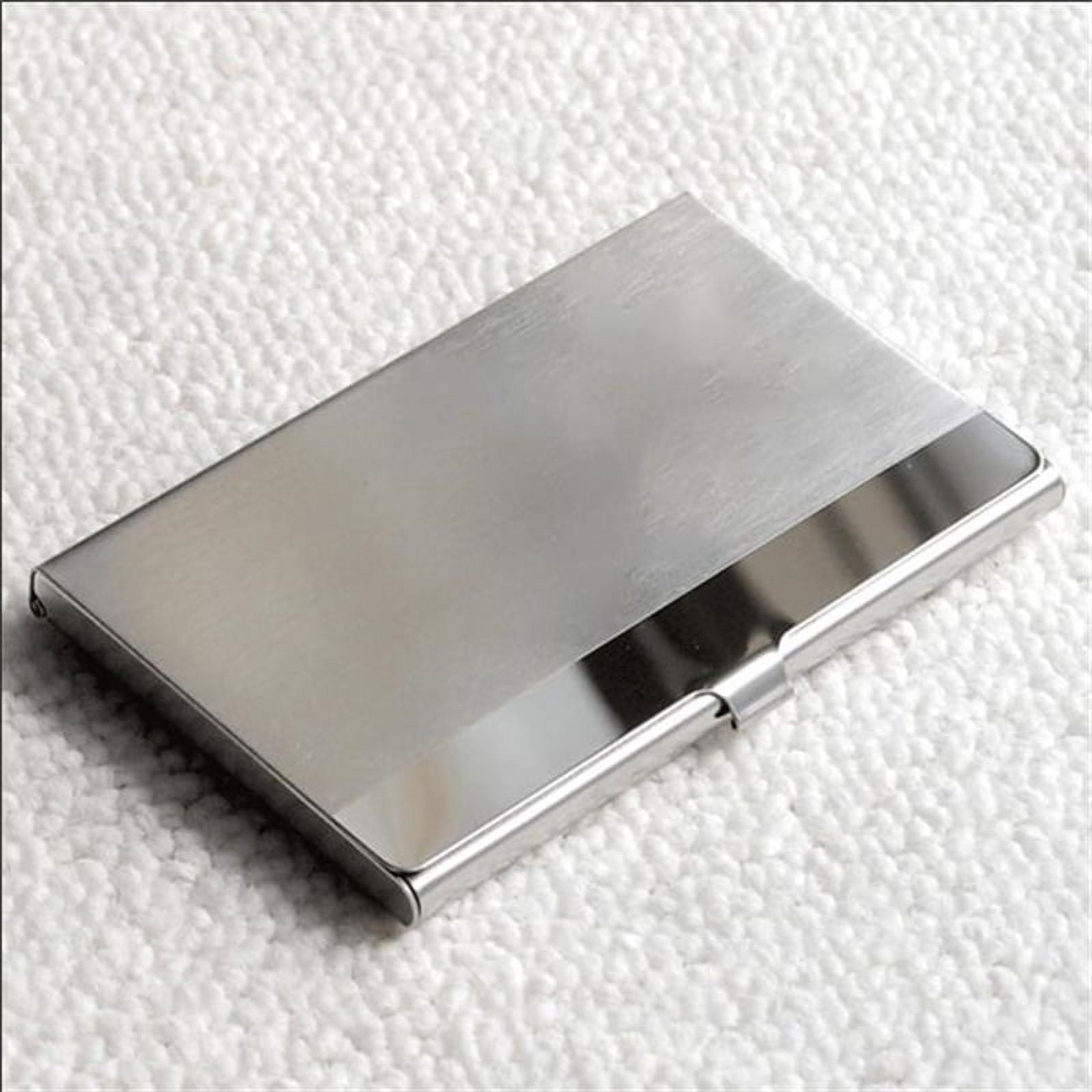 BE-TOOL Business Card Holder Stainless Steel Name Card Holder for 10-15 ...