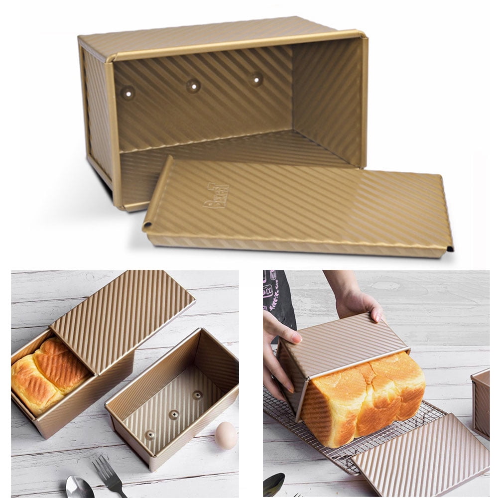 BE-TOOL Loaf Pan with Lid Toast Bread Sandwich Bread Mold Aluminum ...