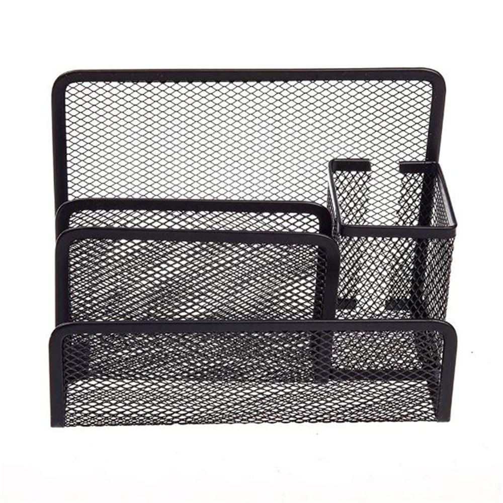 BE-TOOL Metal Desk Organiser 3 Slots Desktop Letter Tray with Pencil ...