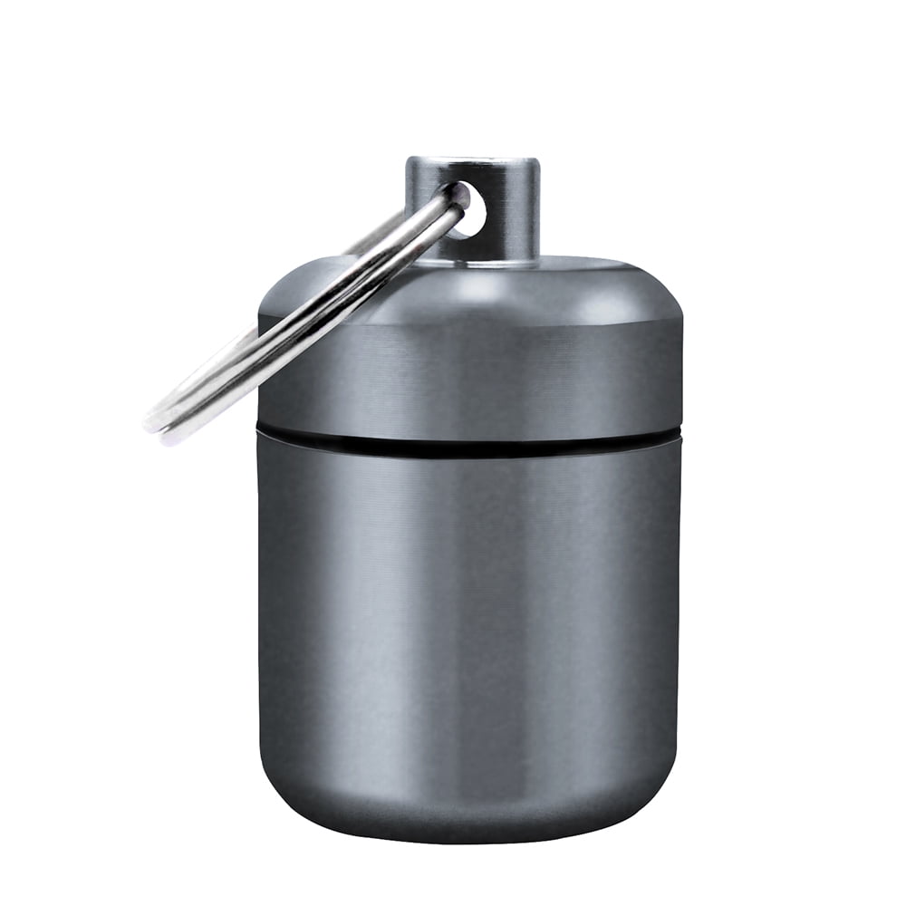 BE-TOOL Mini Aluminum Keychain Pill Container Medication Pill Case Box ...