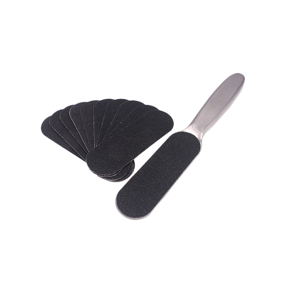 BE-TOOL Pedicure Foot File, Stainless Steel Scrubber with 10 Foot File ...