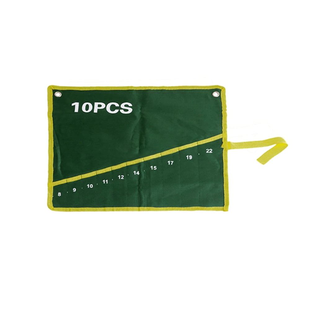 BE-TOOL Roll-up Tool Bag with 10 Pockets Oxford Cloth Spanner Storage ...