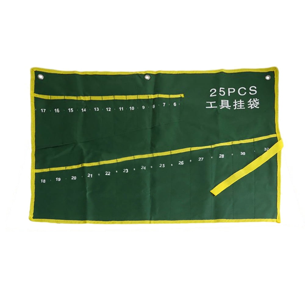 BE-TOOL Roll-up Tool Bag with 25 Pockets Oxford Cloth Spanner Storage ...