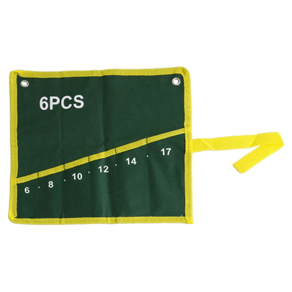 BE-TOOL Roll-up Tool Bag with 6 Pockets Oxford Cloth Spanner Storage ...