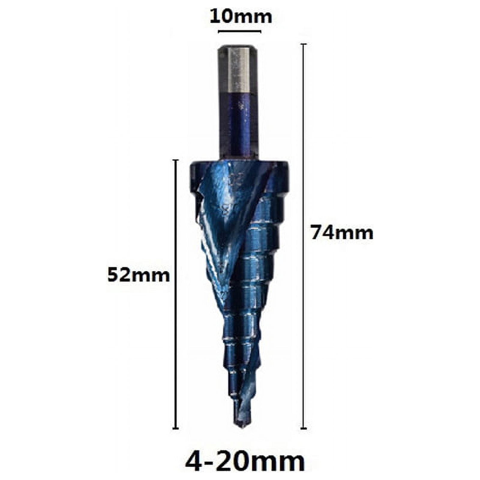 BE-TOOL Triangular/Hexagon Shank Spiral Groove Step Cone Drill High ...