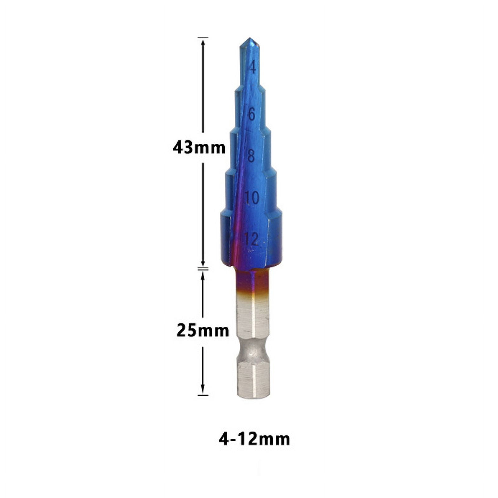 BE-TOOL Triangular/Hexagon Shank Spiral Groove Step Cone Drill High ...