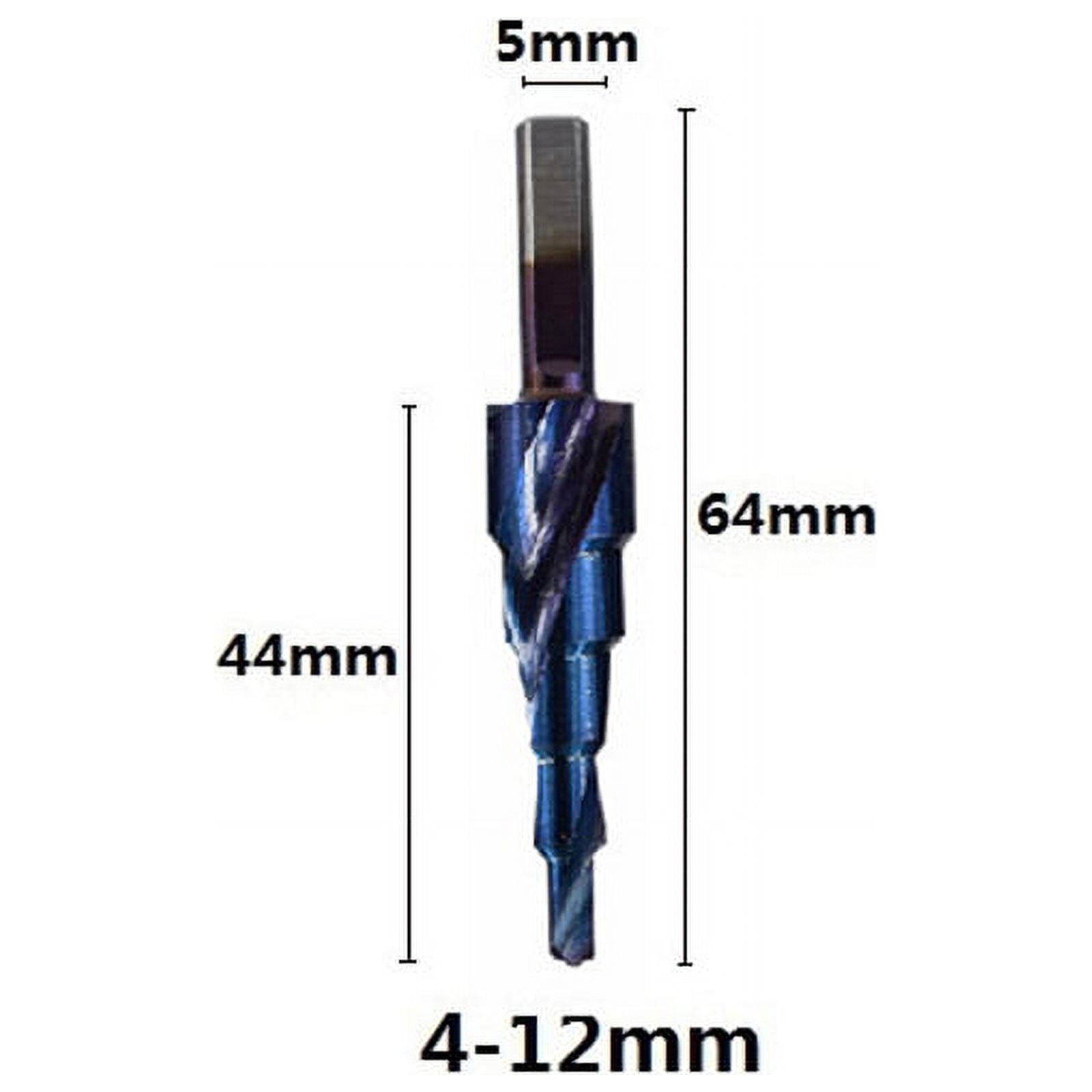 BE-TOOL Triangular/Hexagon Shank Spiral Groove Step Cone Drill High ...