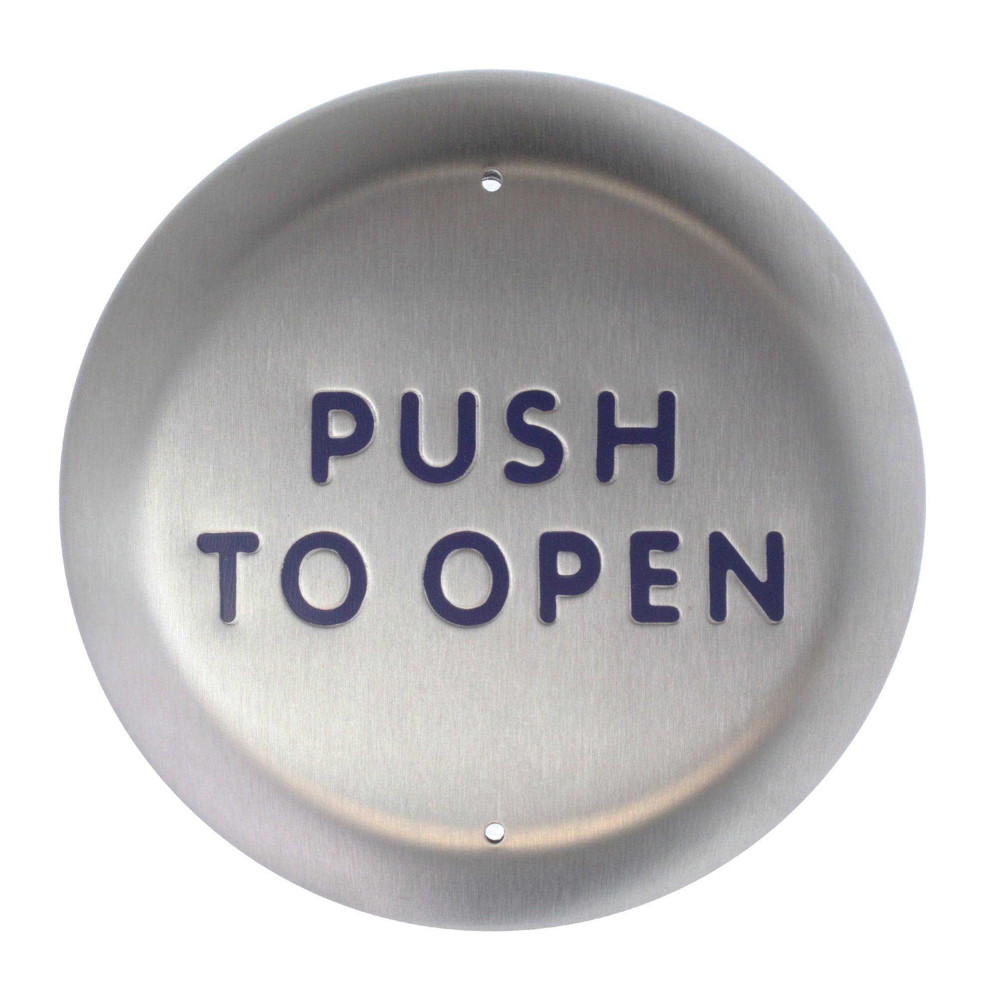 BEA 10PBR45 Round Push Plate, Disabled Access, "PUSH TO OPEN", 4.5-Inch ...