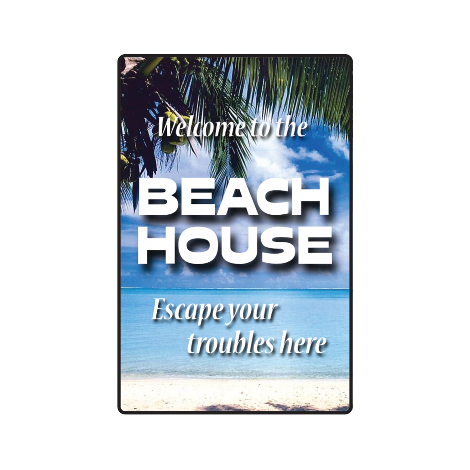 BEACH HOUSE Welcome Aluminum Sign vacation ocean lake condo | Indoor ...