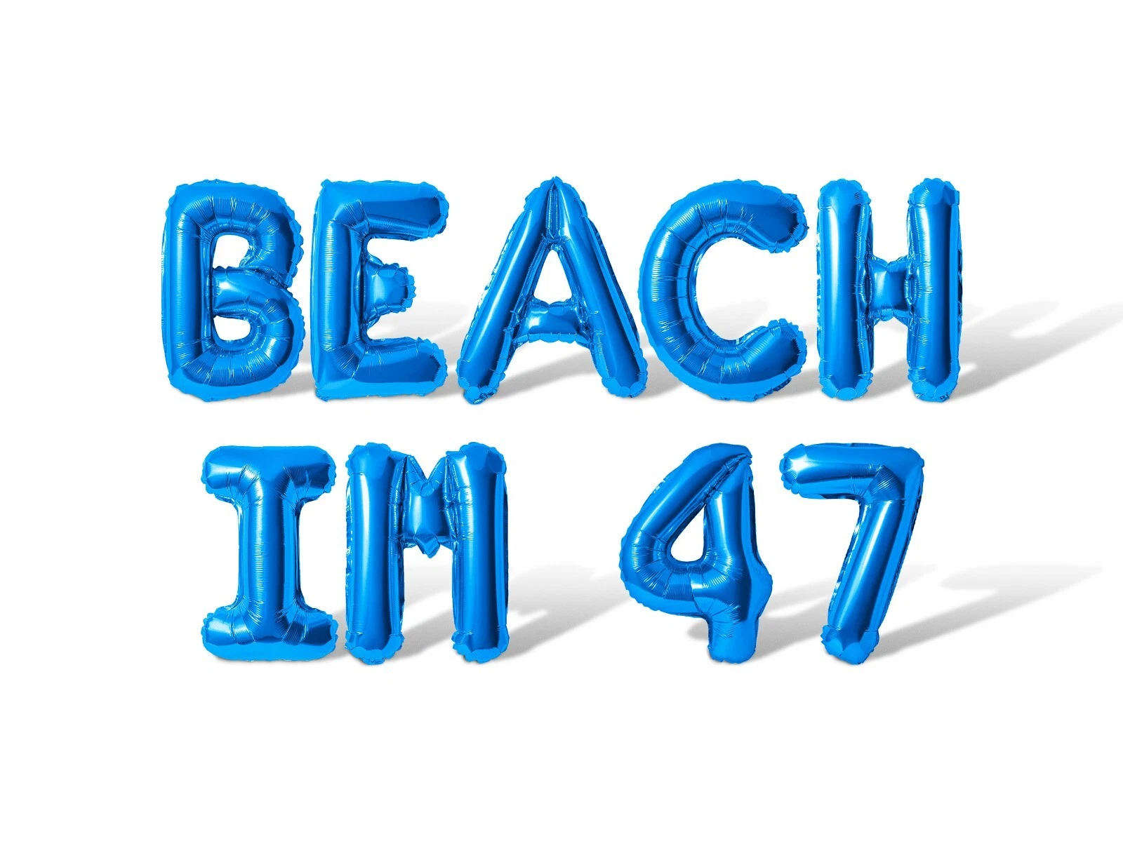 BEACH IM 47 Letter & Number Balloon Banner - 47th Birthday Party ...