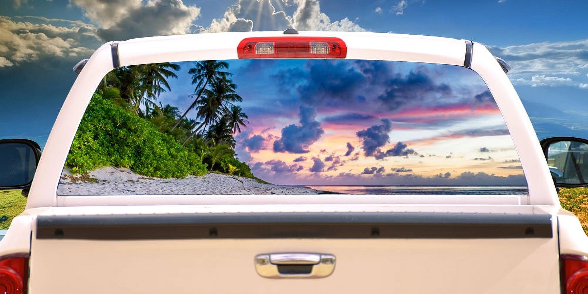 BEACHIN IT Rear Window Graphic truck view thru vinyl decal back ...
