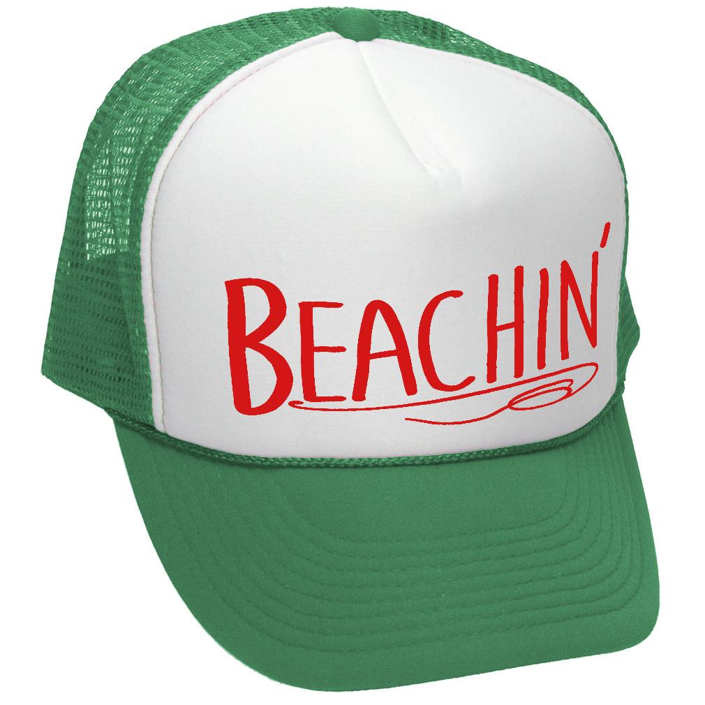 BEACHIN' - summer hawaii beach party vacay - Adult Trucker Cap Hat ...