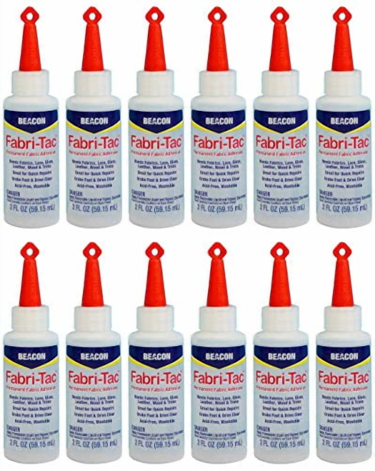 BEACON Fabri-Tac Premium Fabric Glue - Quick Drying, Crystal Clear ...