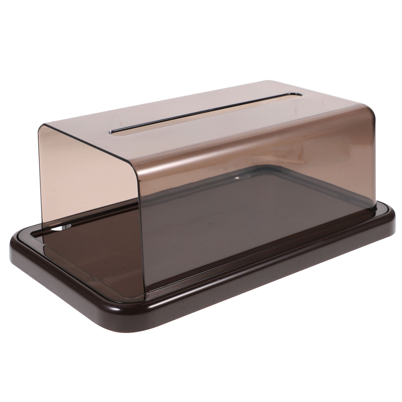BEADCEST 1Pack Magnetic Tissue Box Transparent Brown Plastic ...
