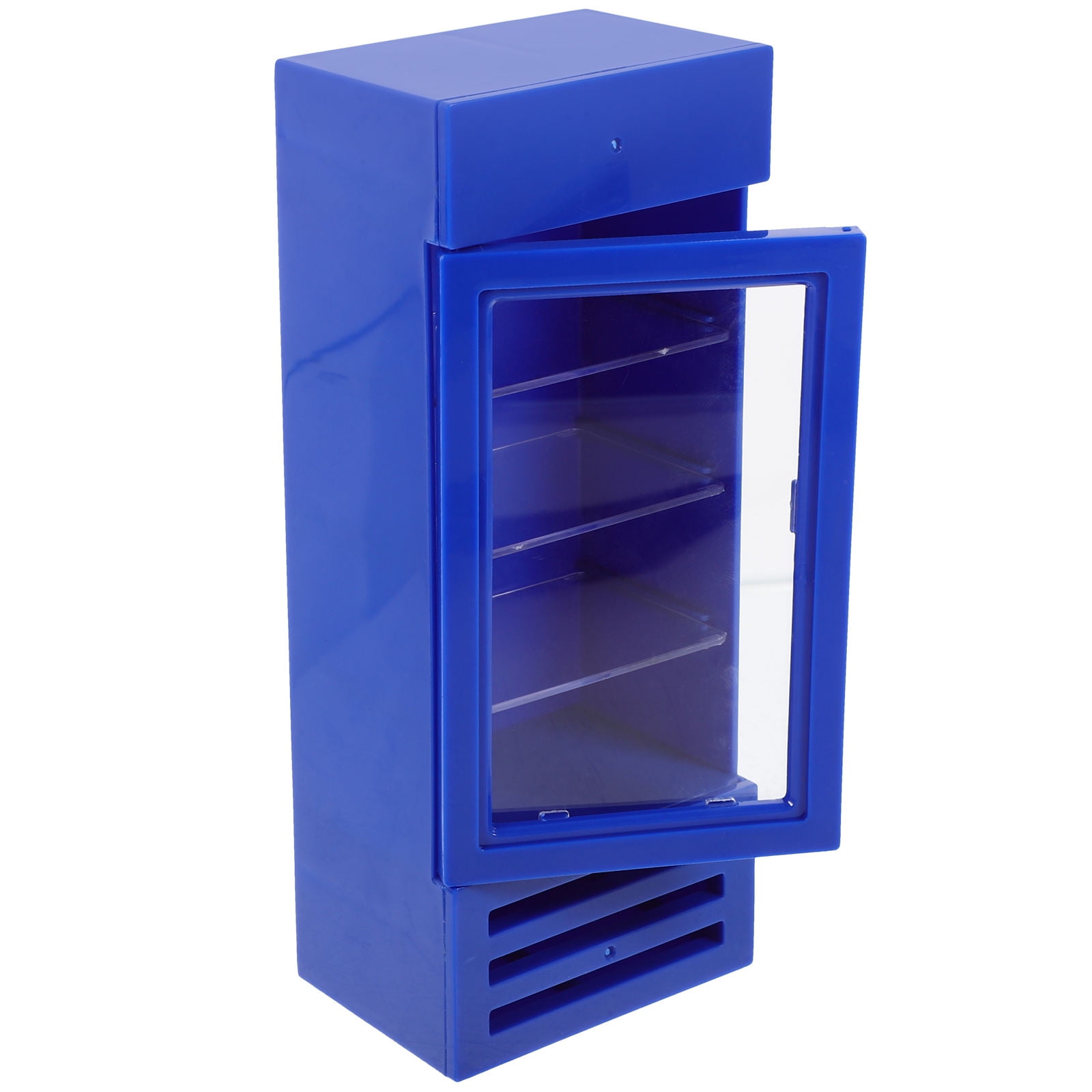 BEADCEST 1Pcs Mini Fridge Blue Rectangular Toy For Birthday 11.8x2.6x1 ...