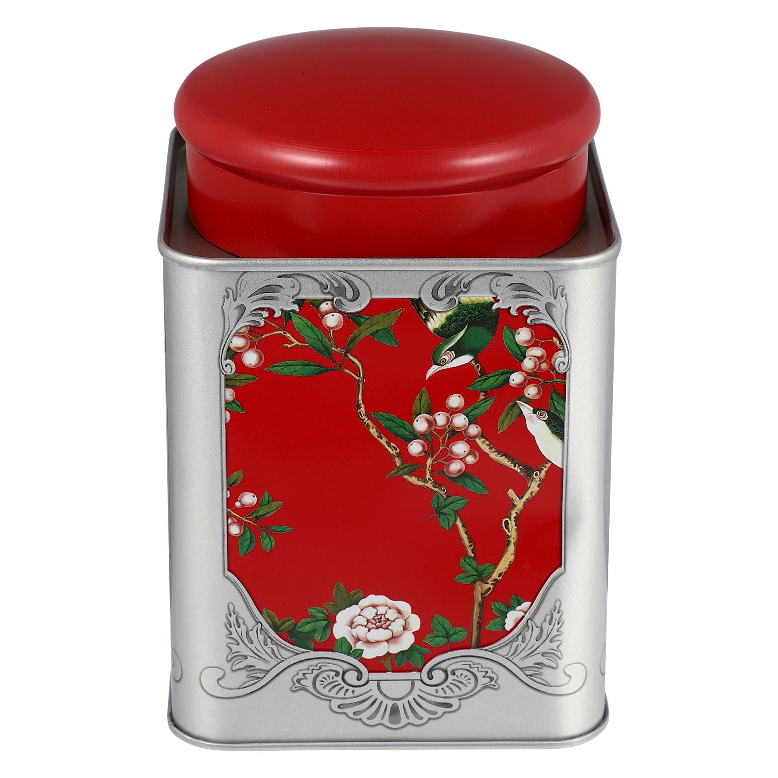 BEADCEST 1Set Airtight Canister Tinplate Canister Red Square for ...
