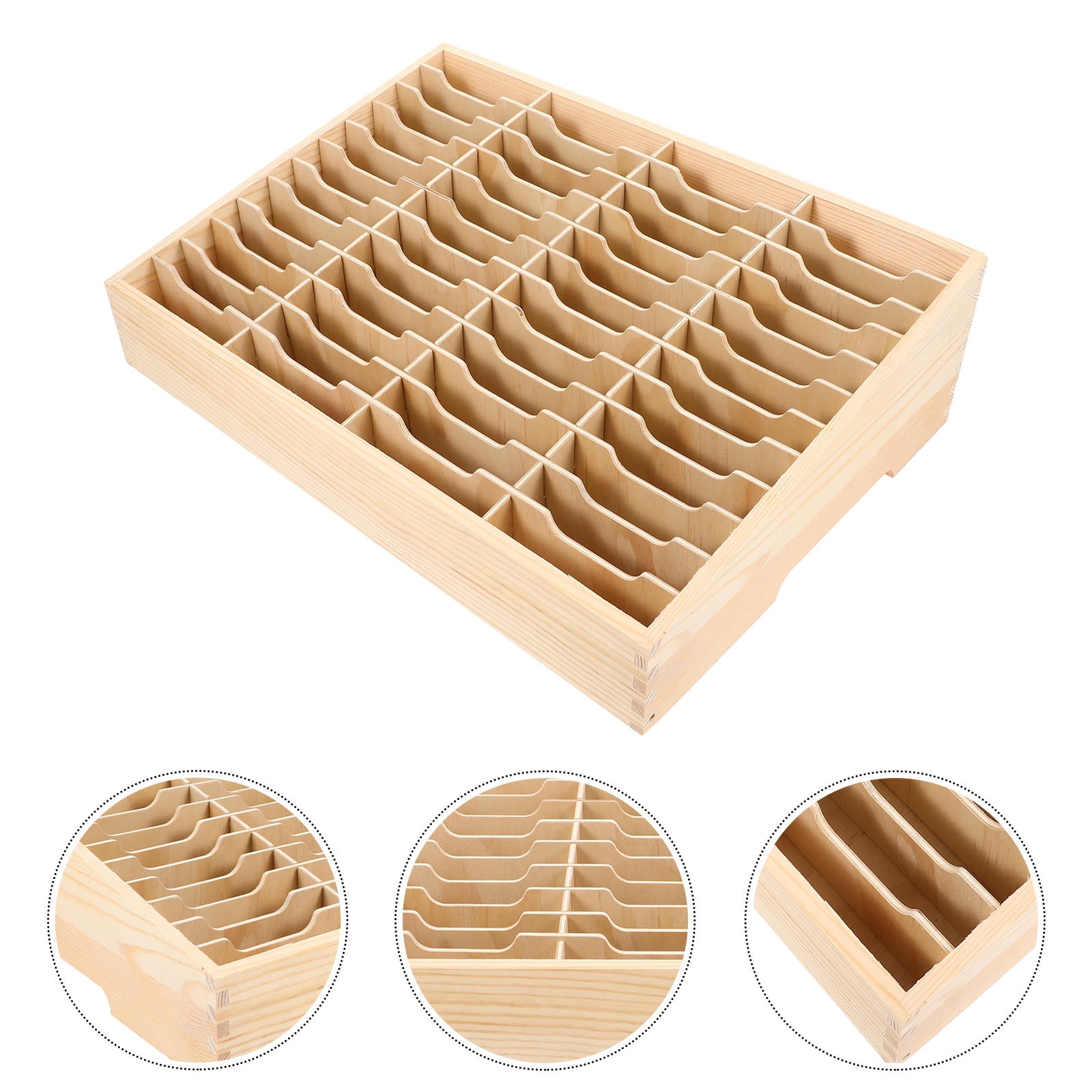 BEADCEST 1Set Khaki Wood Cell Phone Stand for Tidy Organization in ...