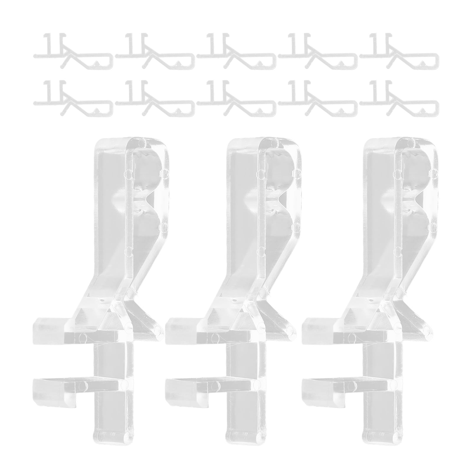 BEADCEST 20Pcs Clear PC Plastic Valance Baffle Clamps for Window Blinds ...