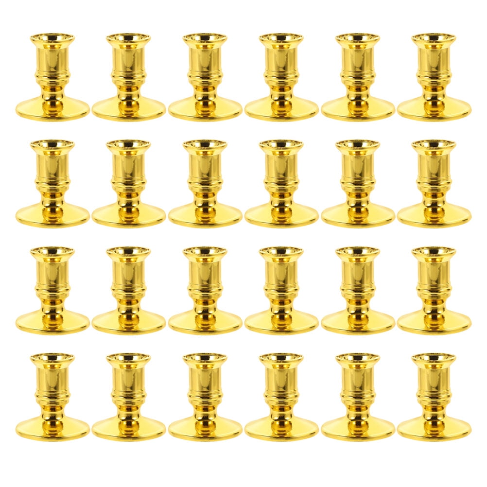 BEADCEST Candlestick Holders For Candles Golden Plastic Home Decor ...
