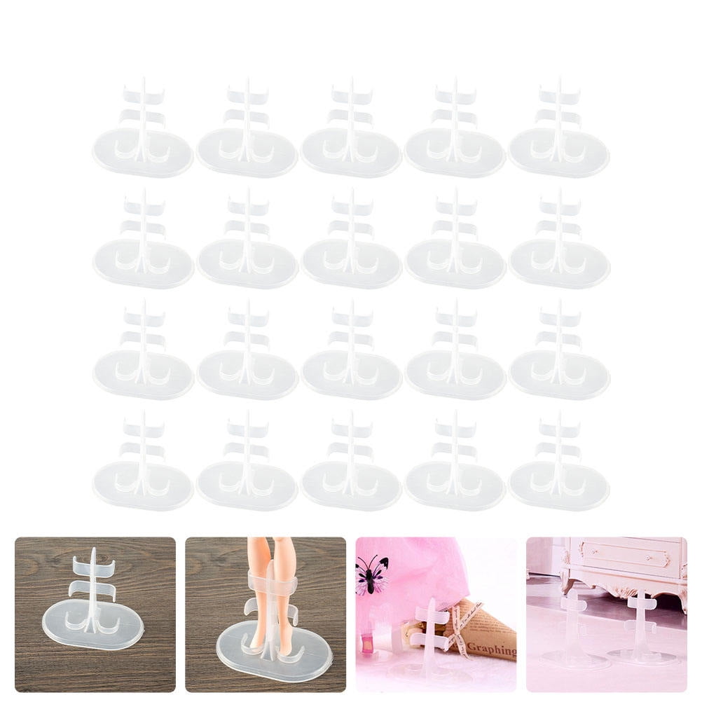 BEADCEST 24Pcs Doll Stands Figures Holder Base with Simple Design for ...