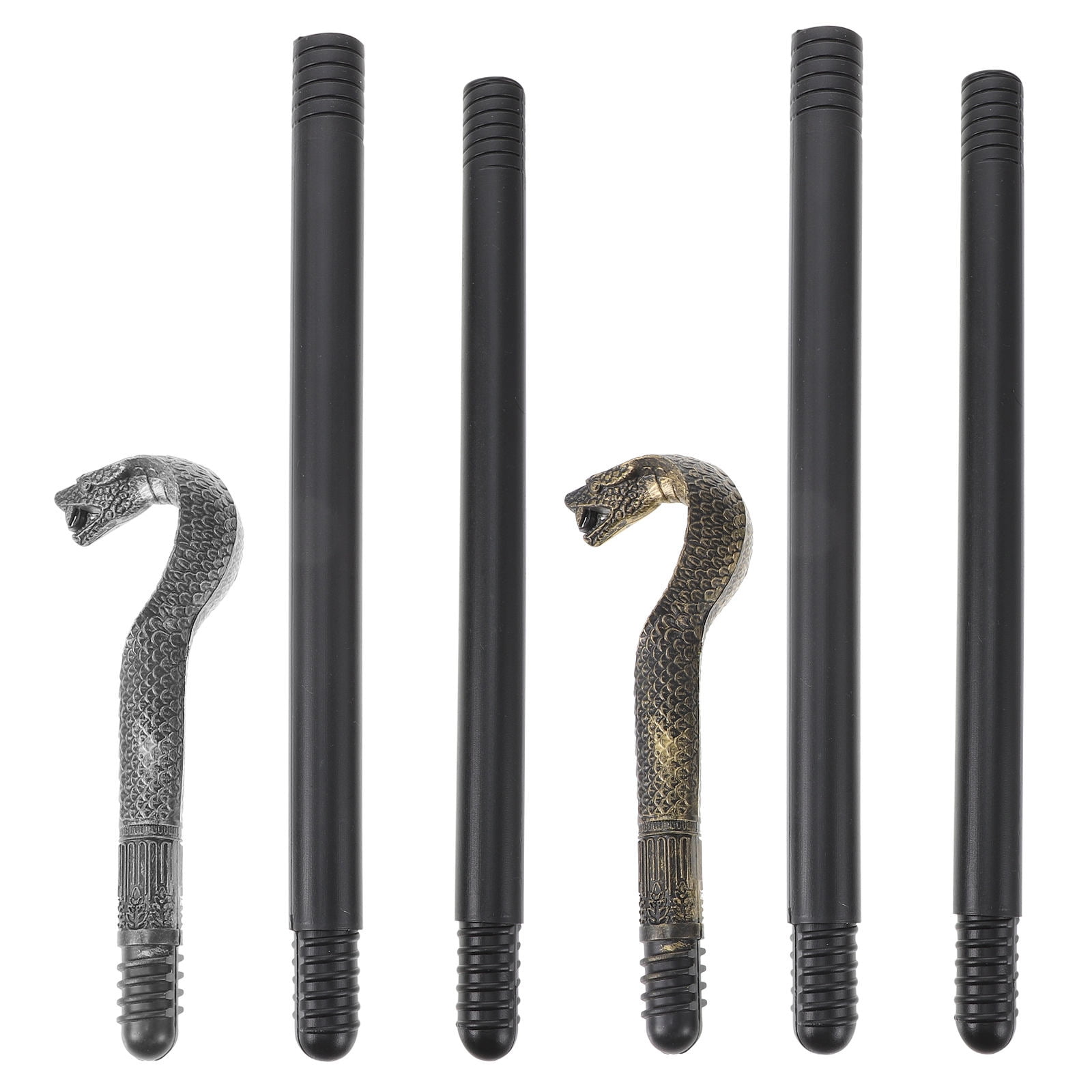 BEADCEST 2Set Golden Silver Snakehead Cane as Walking Stick Prop for ...