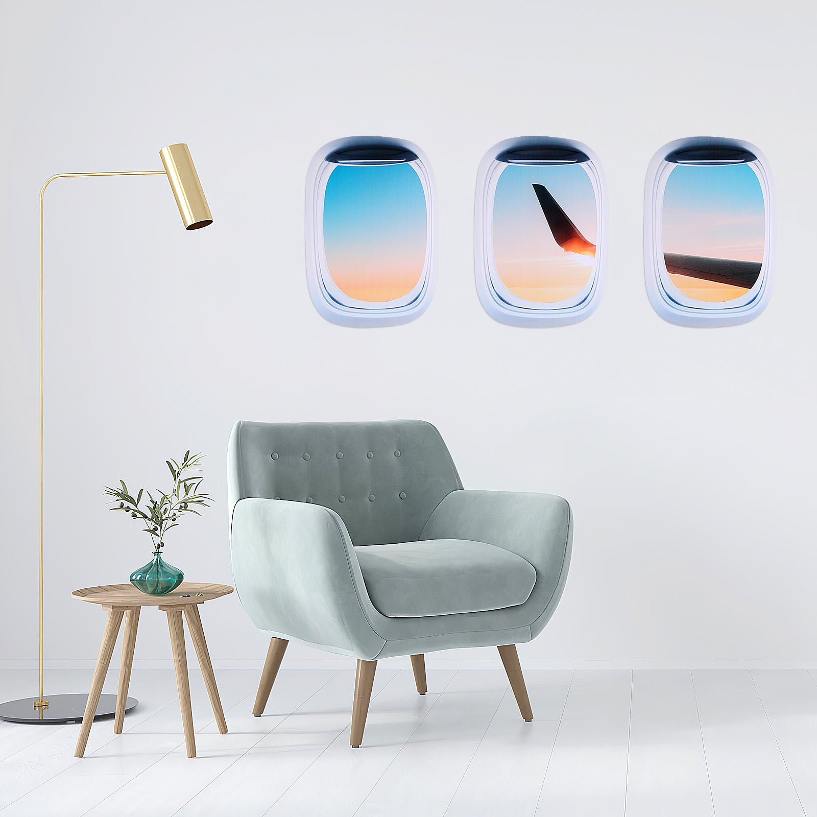 BEADCEST 3Pcs Decals for Kids Room PVC Airplane Design for Home and ...