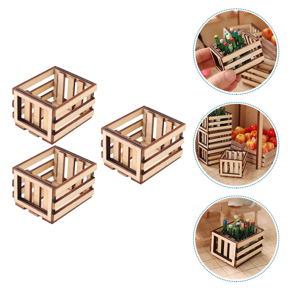 BEADCEST 3Pcs Mini Storage Basket Light Brown Wooden For Graduation ...