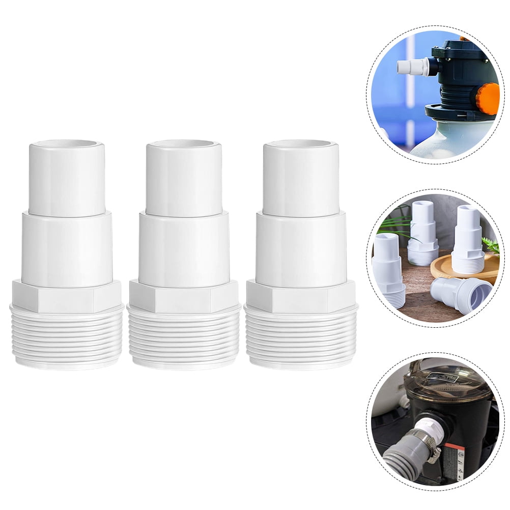 BEADCEST 3Pcs White Round Pool Hose Adapter for Pool Owners and DIY ...