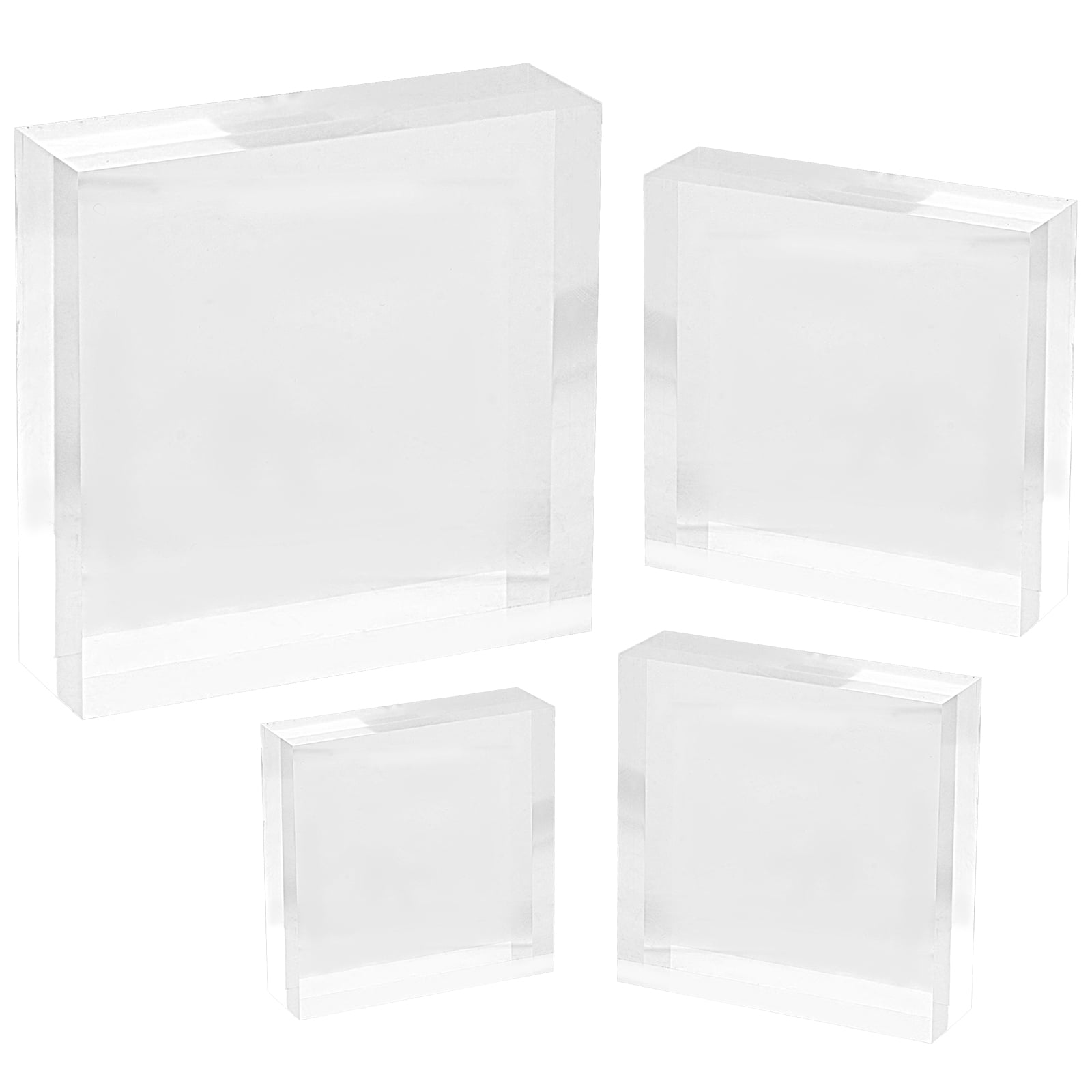 BEADCEST 4Pcs Clear Display Stand Acrylic Square Jewelry Storage Rack ...
