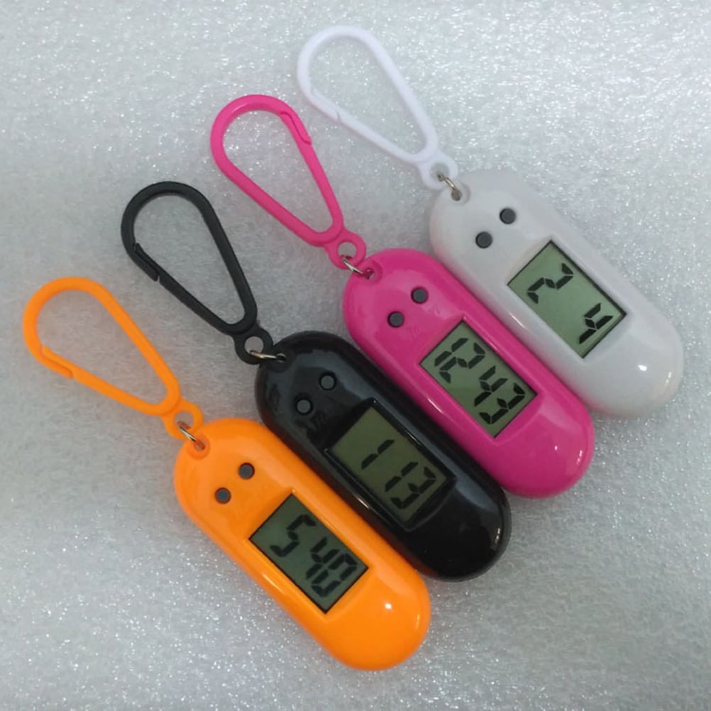 BEADCEST 4Pcs Clip-on Keychain Pocket Watch with Digital Display for ...