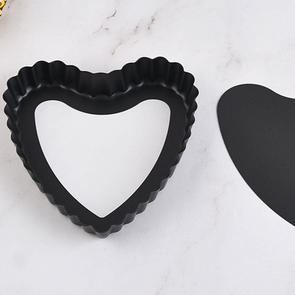 BEADCEST 5Pack Cake Pan Heart Shape Non Stick Coating Carbon Steel For ...