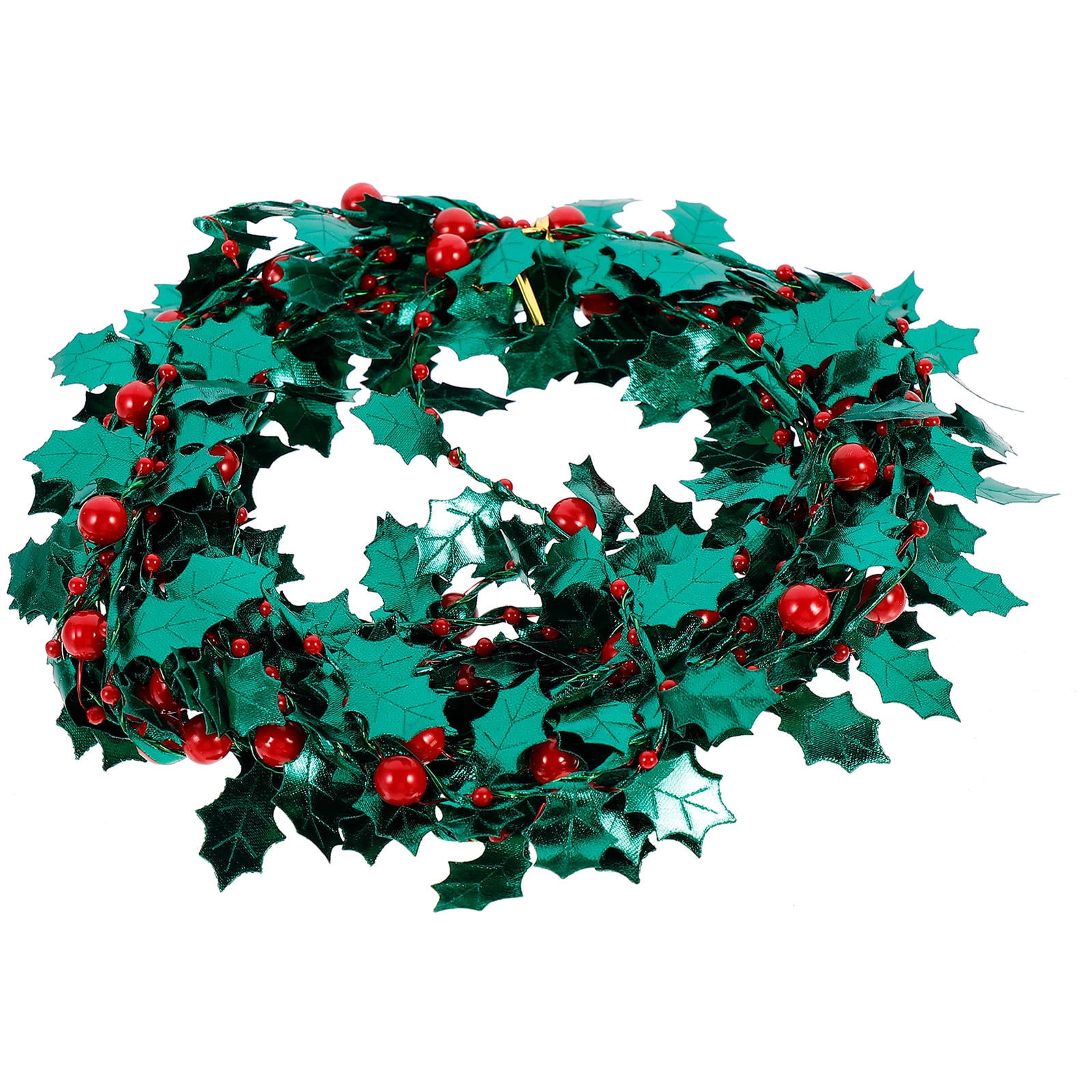 BEADCEST Holiday Decor 1 Roll Green Christmas Tinsel Garland Iron Wire ...