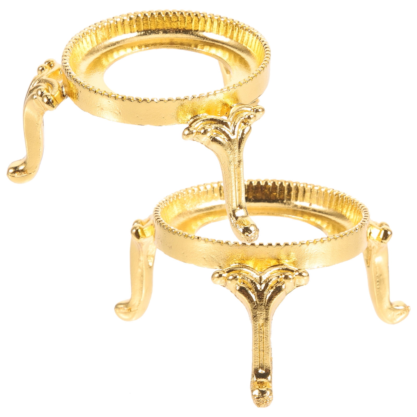 BEADCEST Metal Crystal Ball Display Stand Golden 4.00X1.57X1In ...