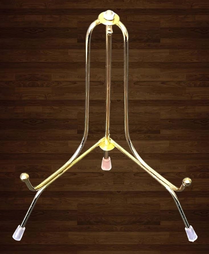 BEADS CRAFT Foldable Electro Plated Gold Metal Frame Plate Holder Easel ...
