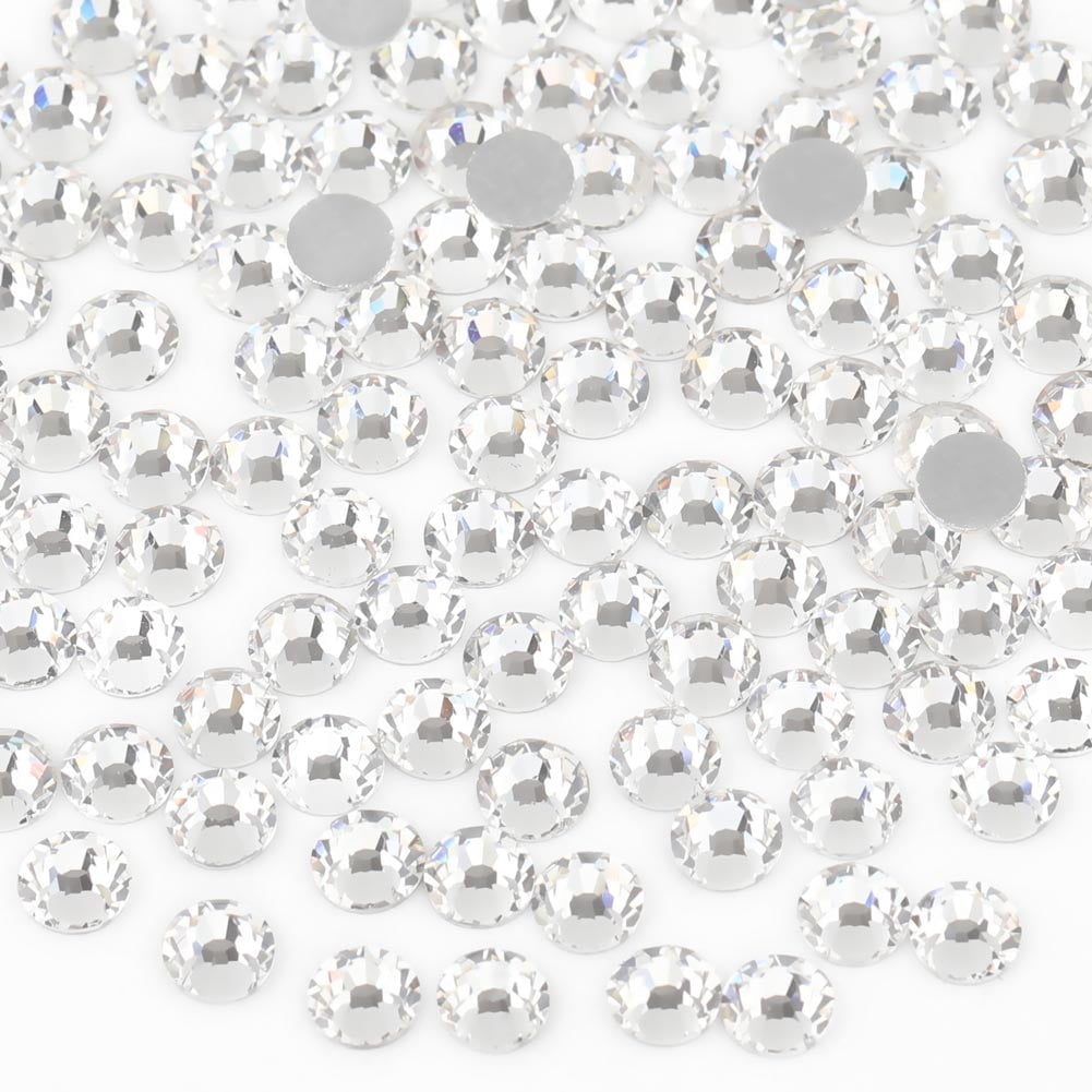 BEADSLAND 2880PCS Clear Rhinestones, Flatback Crystal Rhinestones for ...