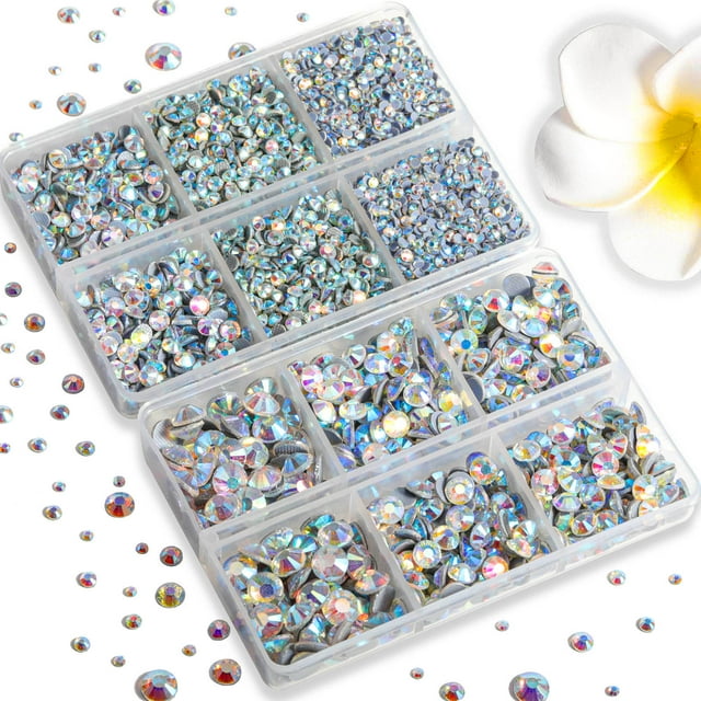 BEADSLAND 6736PCS Hotfix Rhinestones for Crafts, 5 Sizes, SS6-SS30 ...