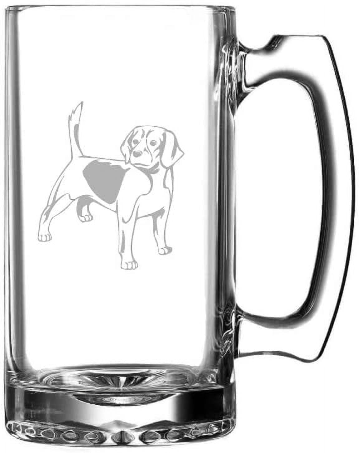 BEAGLE Dog Themed Etched 25oz Beer Mug - Walmart.com