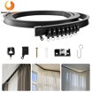 DERCLIVE Flexible Ceiling Curtain Track System, Bendable 3m/9.8ft Kit ...