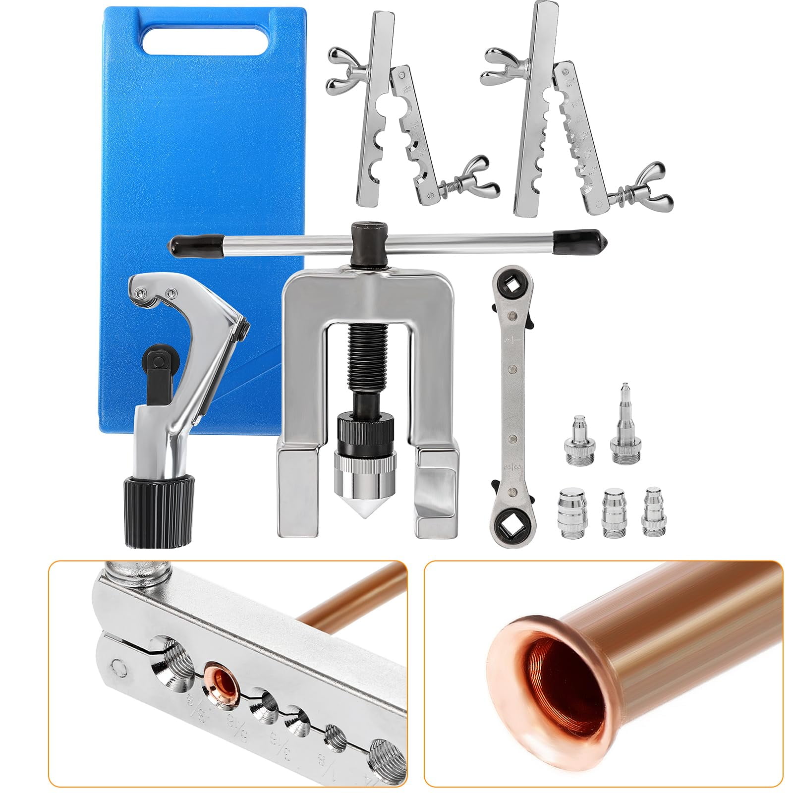 BEAMNOVA Flaring Tool Kit for Copper Tubing Brake Line Flaring Tool Set ...