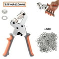 BEAMNOVA Handheld Grommet Tool Kit, Manual Press with 500 Silver ...