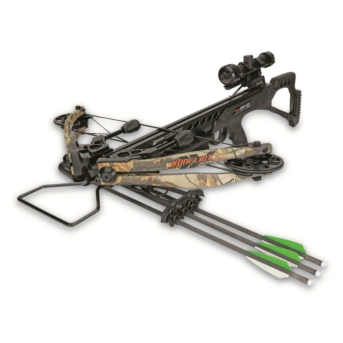 BEAR ARCHERY Konflict 405 CROSSBOW Full PACKAGE True Timber CLOSEOUT ...