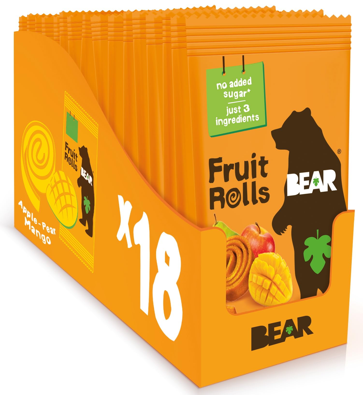 BEAR Real Fruit Snack DMF15 Rolls - Gluten Free, Vegan, and Non-GMO ...