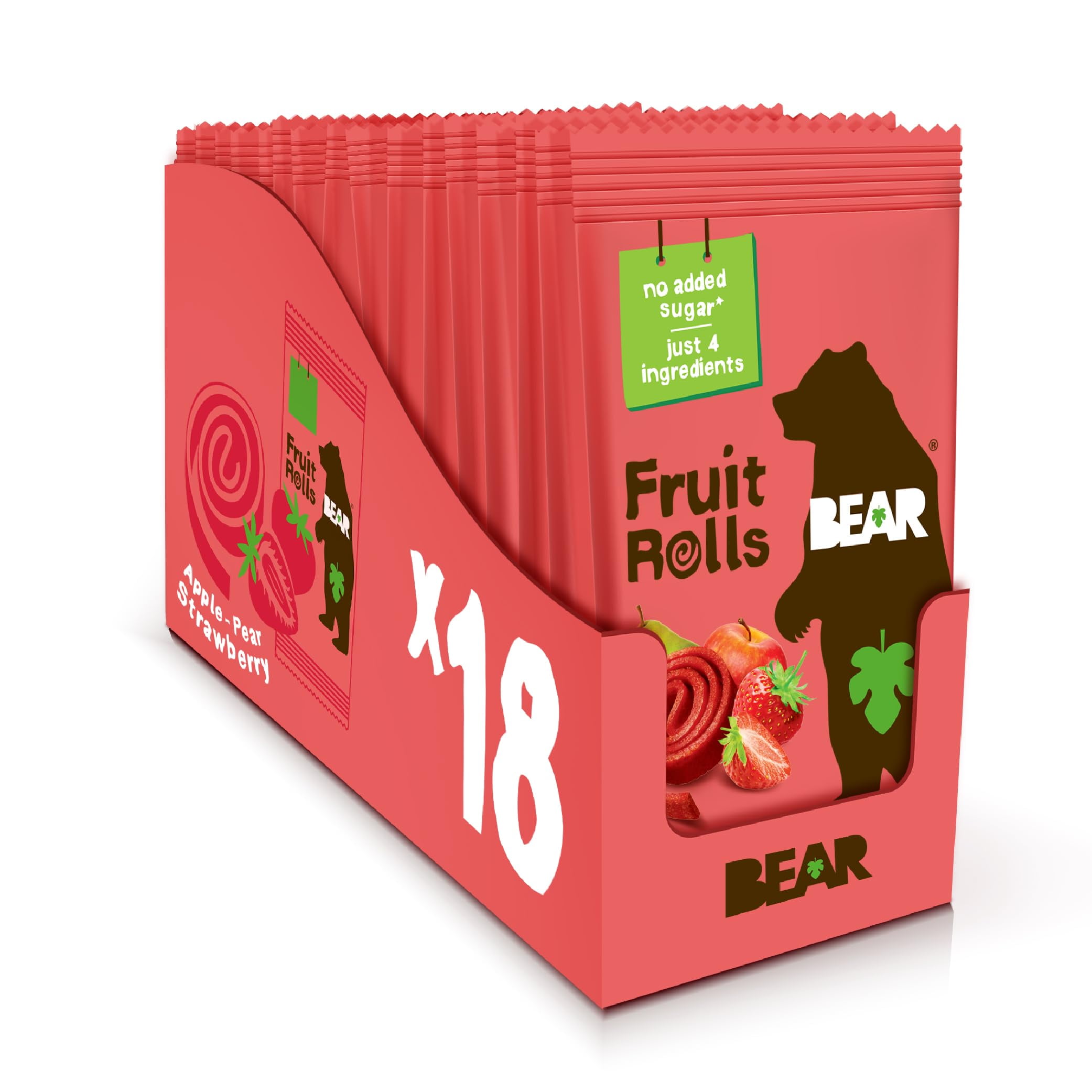 BEAR Real Fruit Snack Rolls - Gluten Free, Vegan, and Non-GMO ...