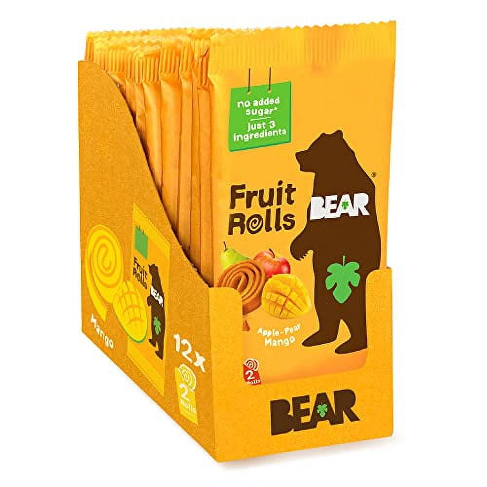 BEAR Real Fruit Snack Rolls, Mango â€“ 12 Pack (2 Rolls Per Pack) â ...