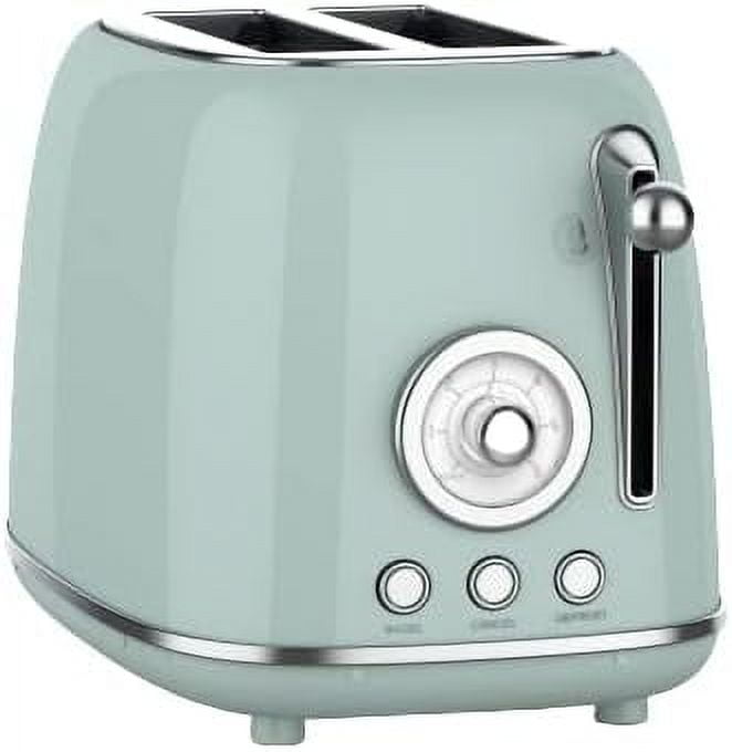 Bear 2-Slice Toaster, Stainless Steel with Variable Heat Setting ...