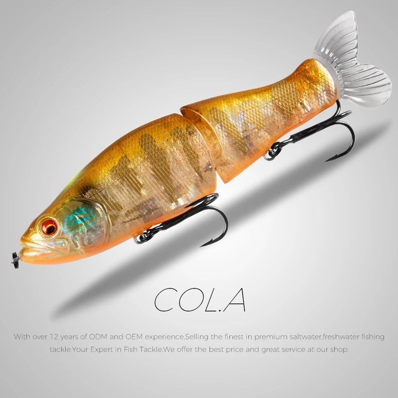 BEARKING-Fishing Lures with Soft Tail, Jointed Minnow Wobblers, ABS ...