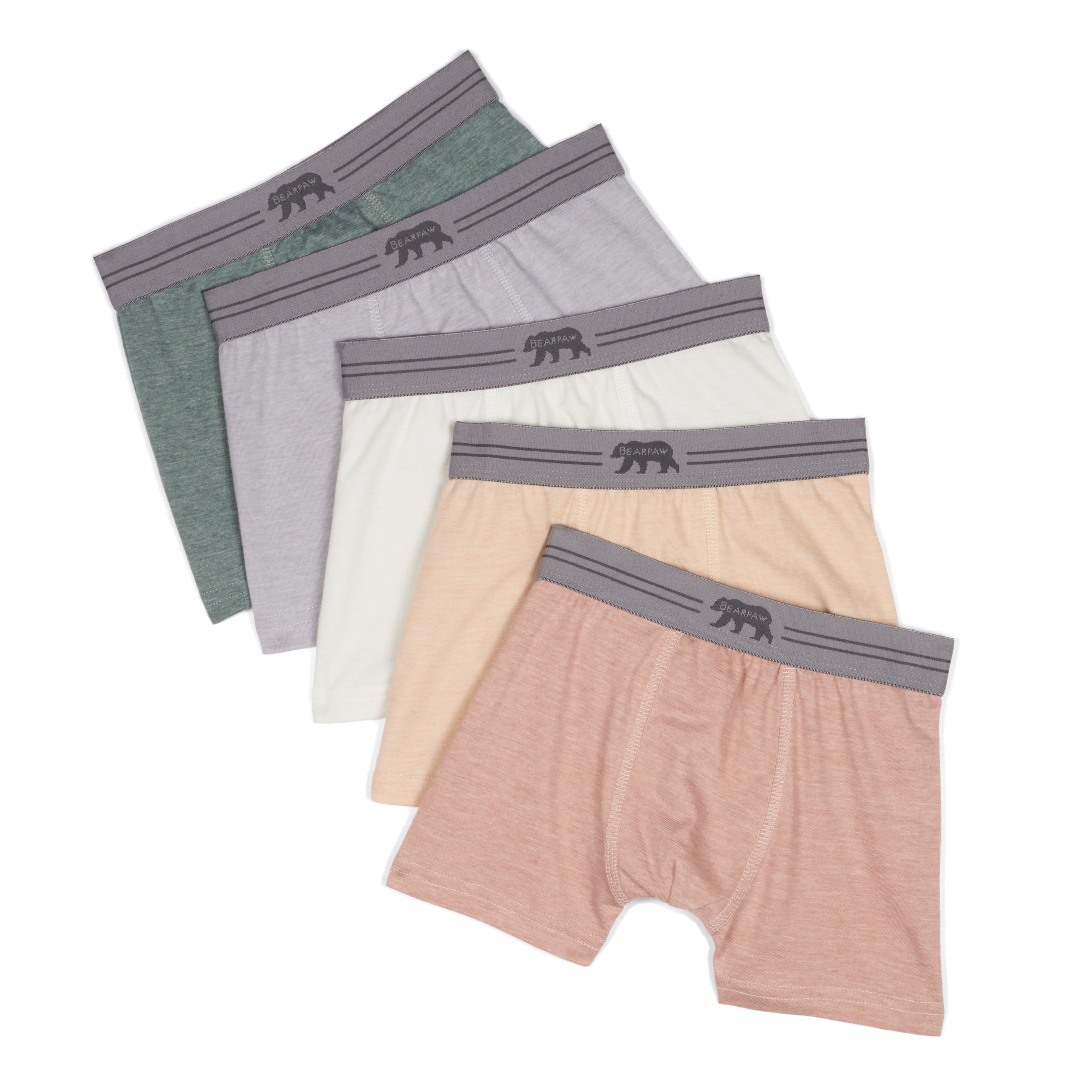BEARPAW Toddler Boys 5-Pack Cotton Boxer Briefs - Walmart.com
