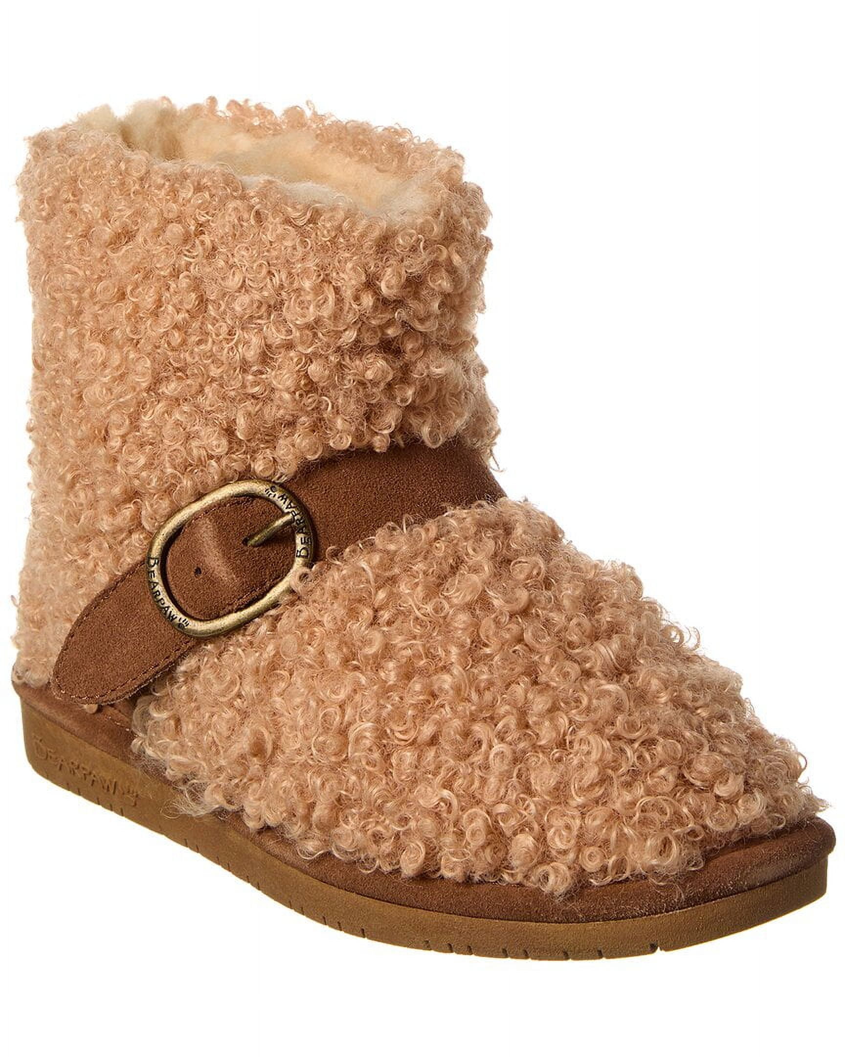 BEARPAW Treasure Suede-Trim Boot, 1, Brown - Walmart.com