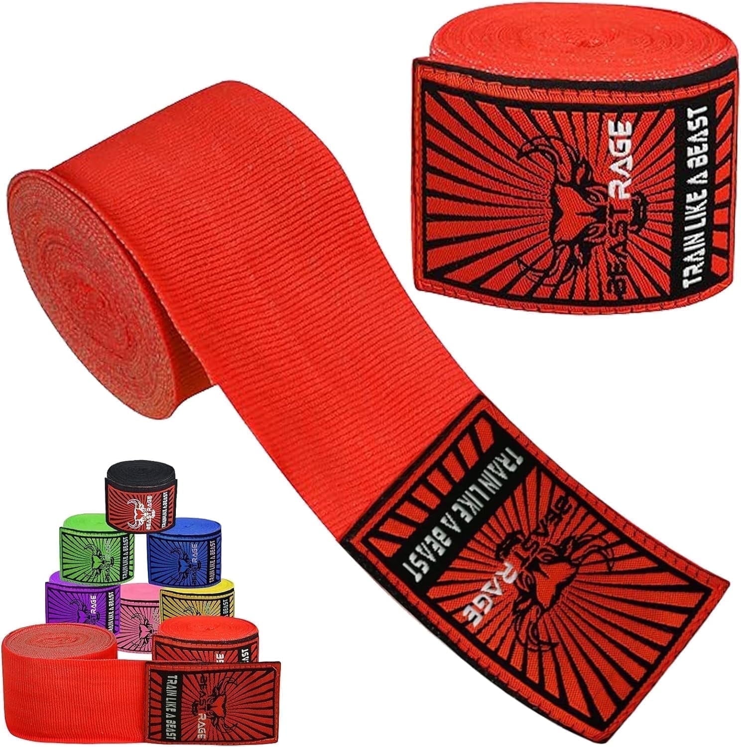 "BEAST RAGE Boxing Hand Wraps Men Protection MMA Support Inner Gloves ...