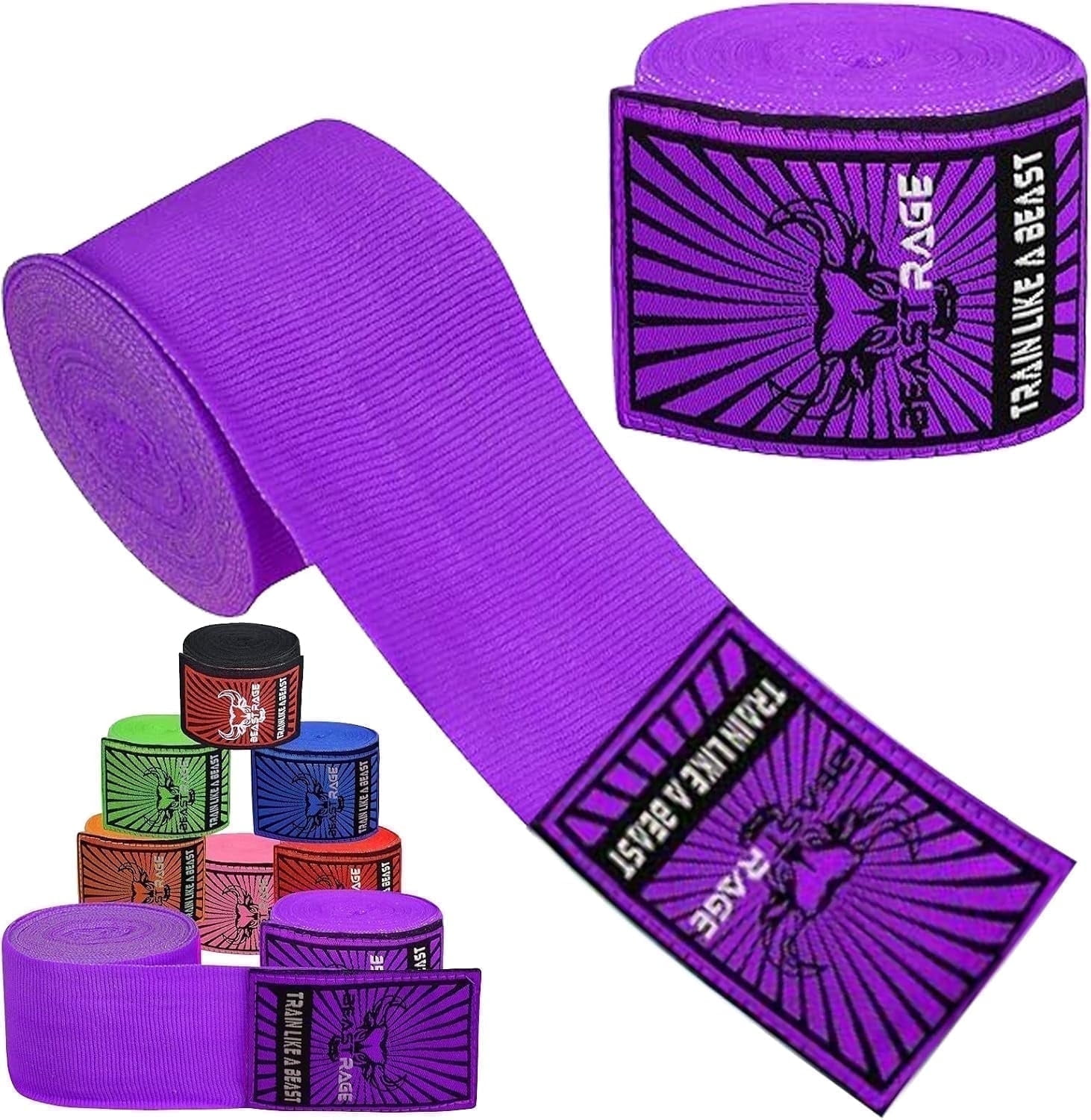 "BEAST RAGE Boxing Inner Gloves Hand Wraps Wrist Straps Muay Thai MMA ...